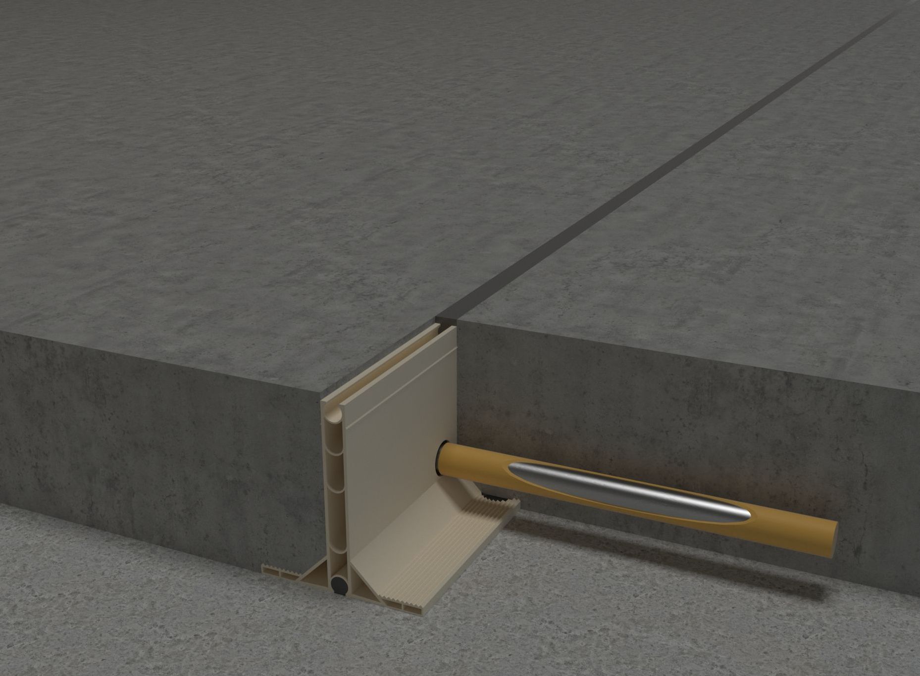 Formed Expansion Joints using Tec-Form Screed Rails - Concrete Floor ...